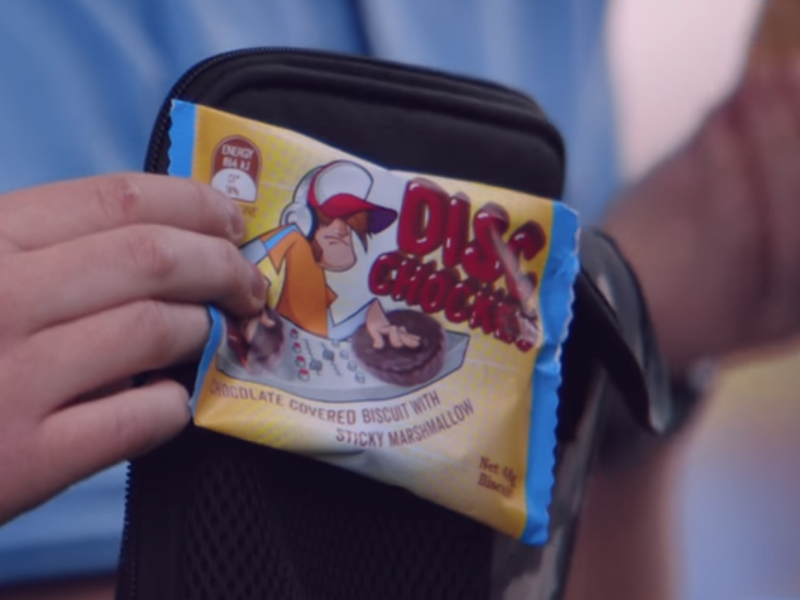 Disc Chockey - Chocolate covered biscuit with sticky marshmallow